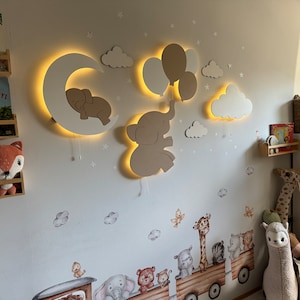 Baby Lamp Set, Nursery Night Light, Baby Room Decor, Cloud Lamp ...