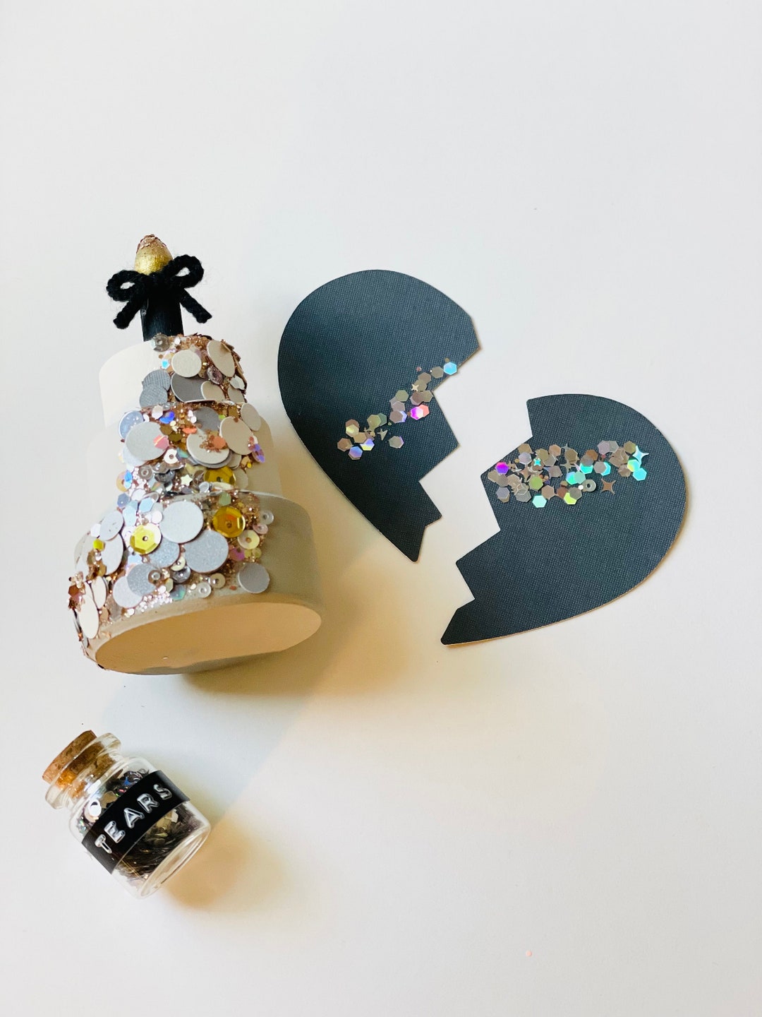 TTPD Inspired Confetti Cake Glittery Wooden Birthday Cake Figure With ...