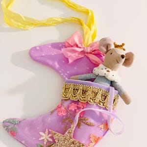 Moon Mouse House, Handmade Heirloom Moon Hanging With Pocket for Peg ...