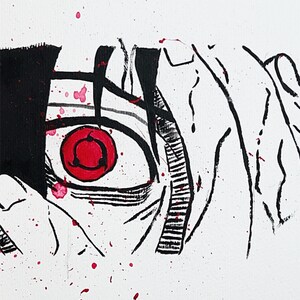 Acrylic Anime Painting With Red Eyes - Etsy
