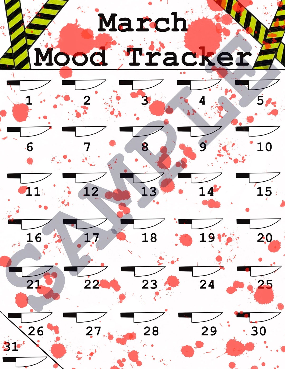 True Crime Mood Tracker March - Etsy