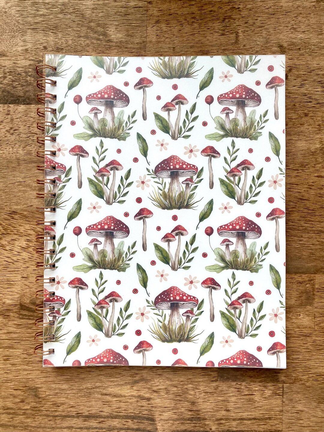 Mushroom Forest Aesthetic Notebook With – Poly Covers, Sturdy Backboard ...