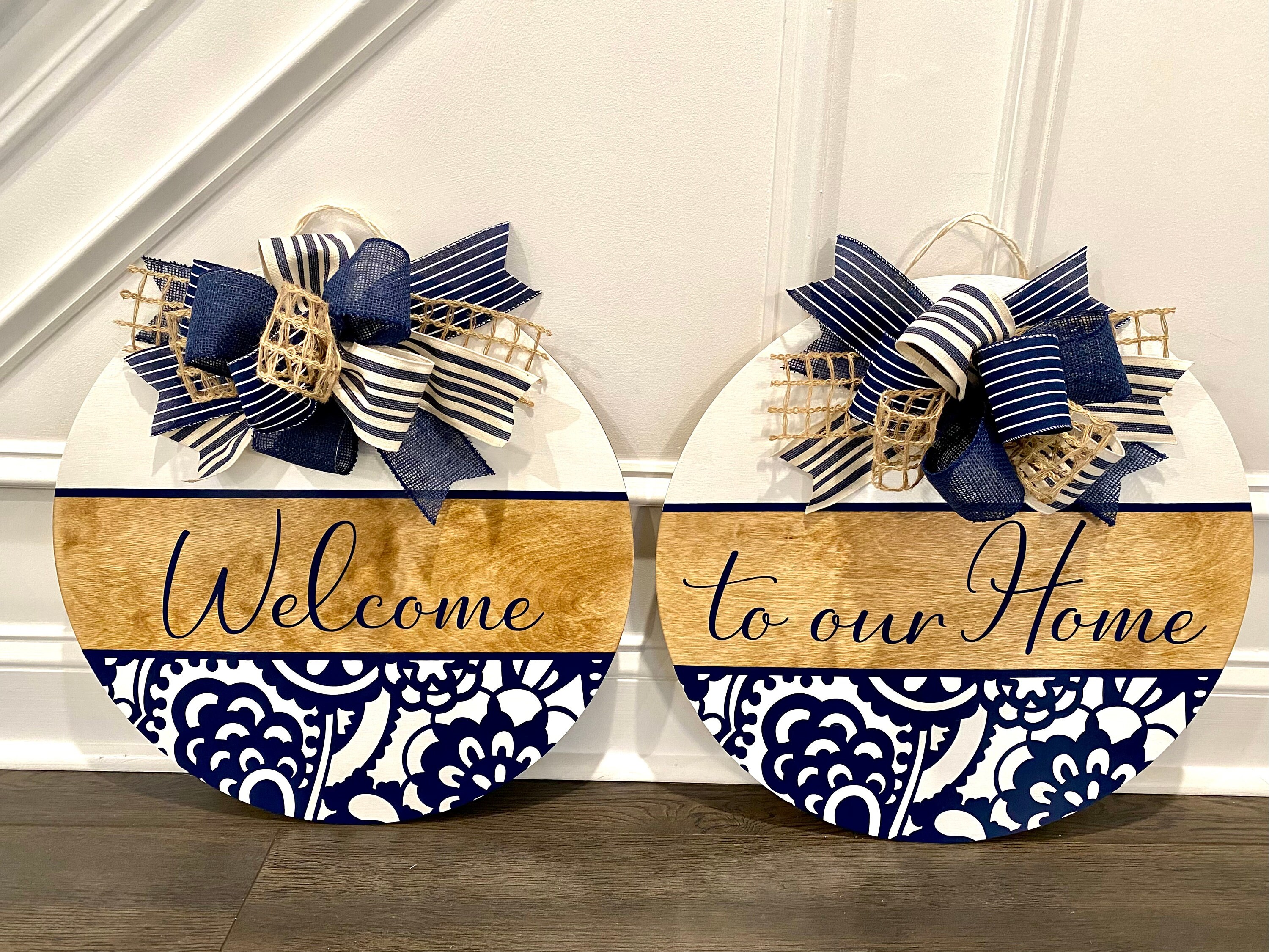 Double Door Welcome to Our Home Door Hanger - Etsy