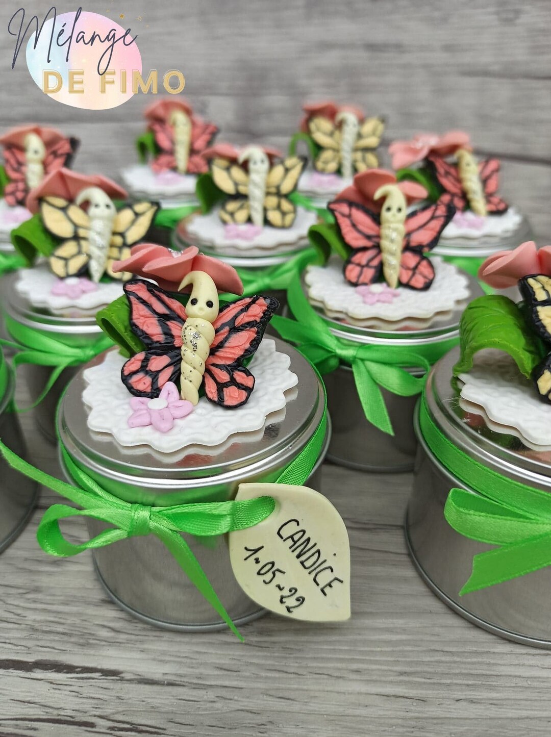 Sweet Boxes, Butterflies and Flowers Theme, Personalized Baptism ...