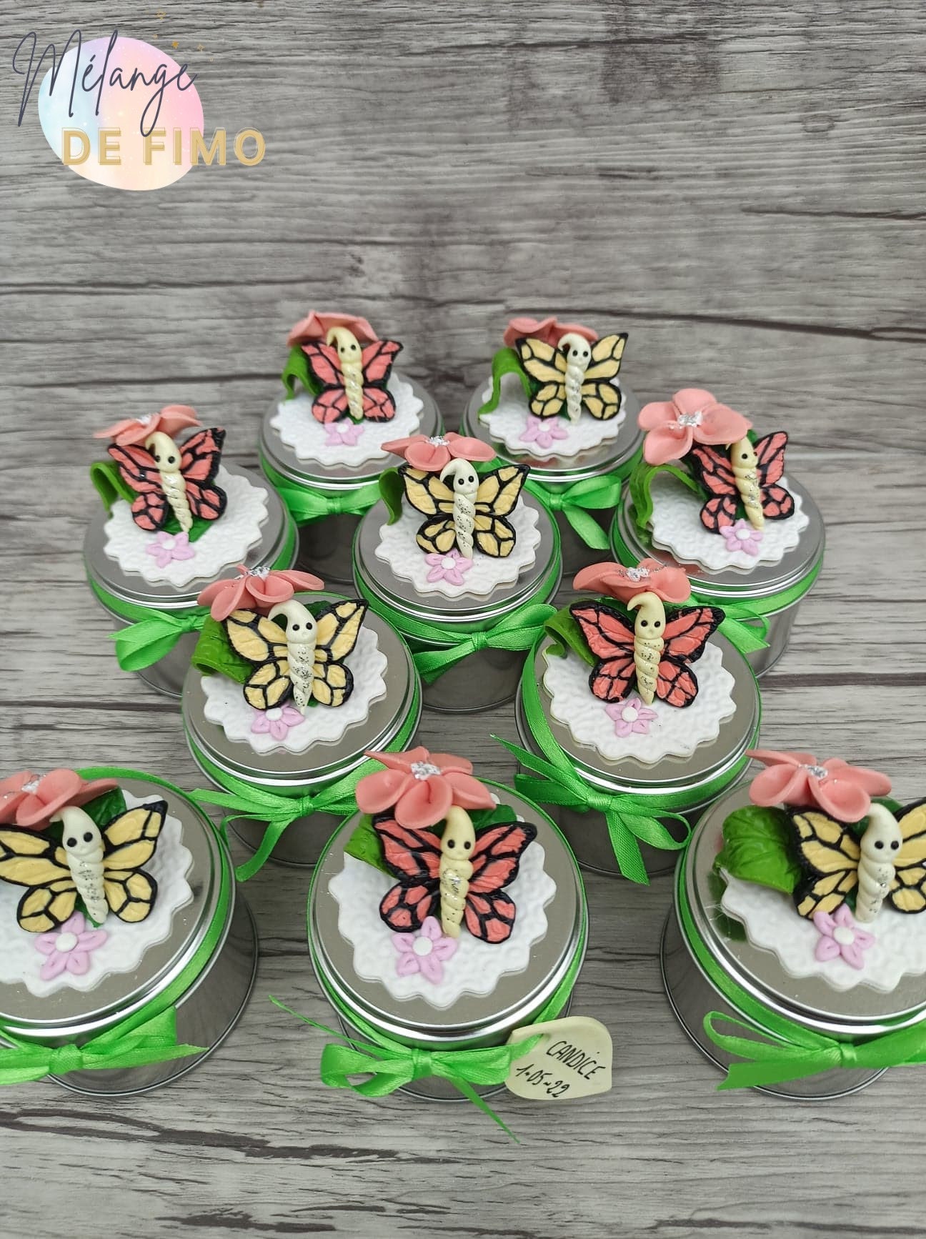 Sweet Boxes, Butterflies and Flowers Theme, Personalized Baptism ...