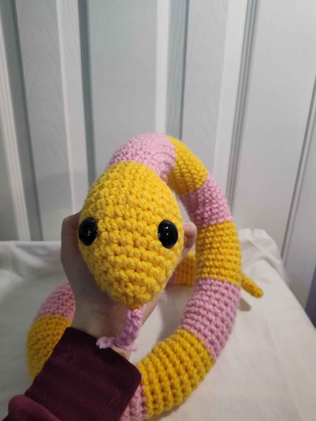 Crochet Stuffed Snake - Snake Plushie - Watermelon Lemonade Crochet ...