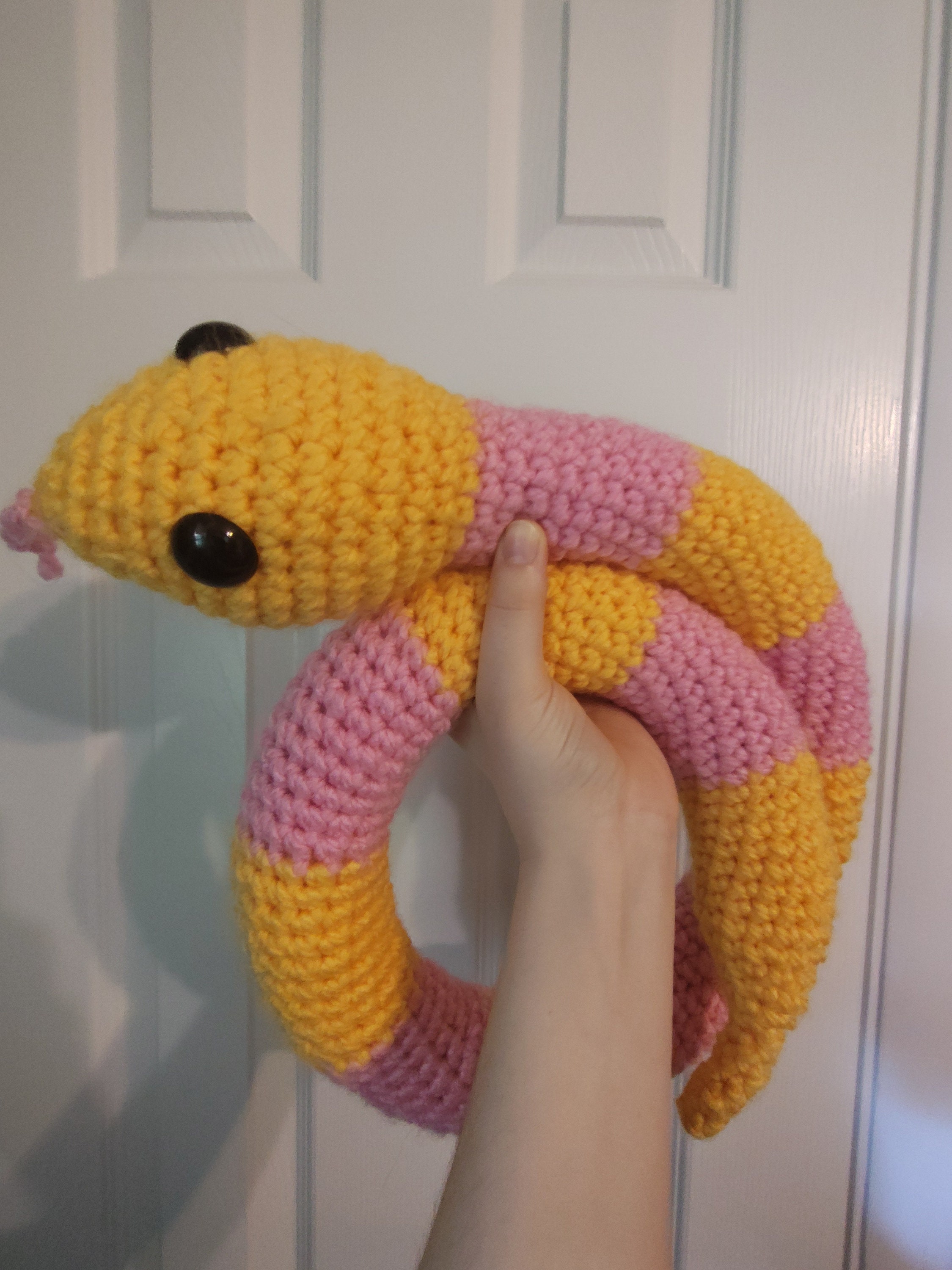 Crochet Stuffed Snake - Snake Plushie - Watermelon Lemonade Crochet ...