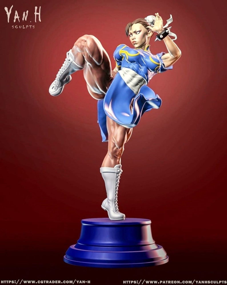 Chunli Sfw Nsfw Pinup 3D STL Digital Figure File Format | Etsy UK