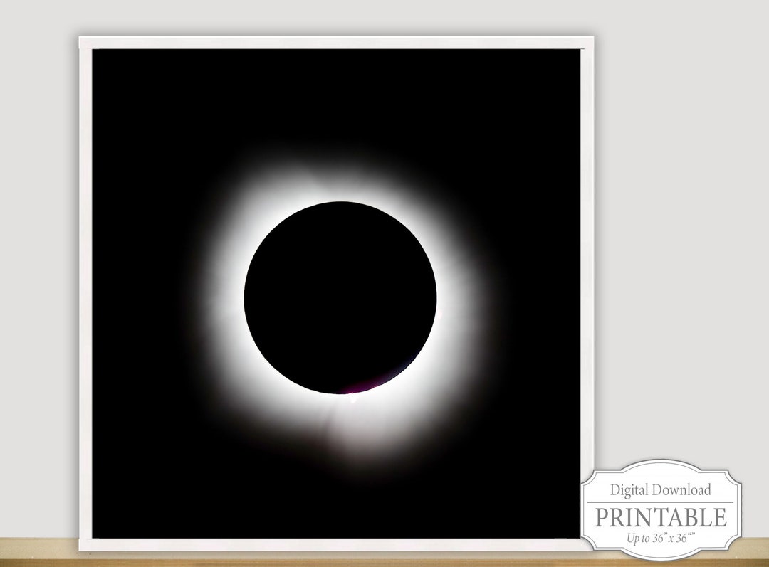 2024 Total Solar Eclipse Printable, Corona Eclipse Printable Download ...