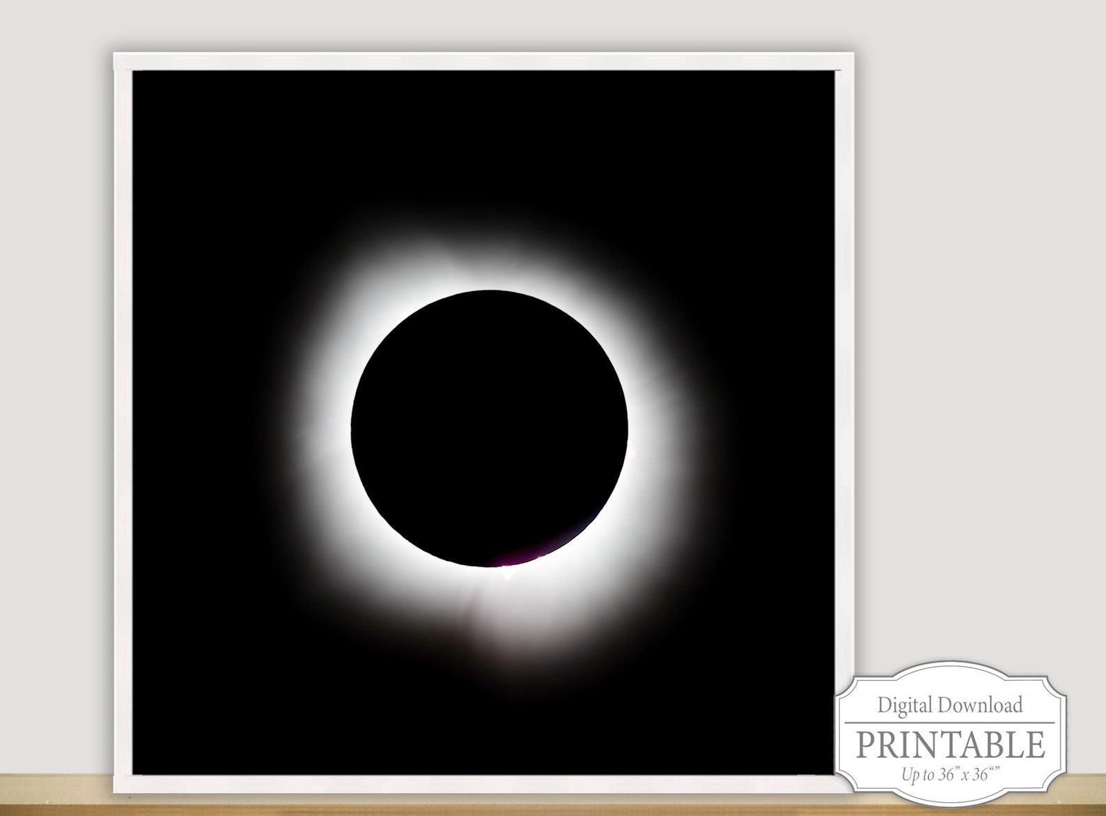 2024 Total Solar Eclipse Printable, Corona Eclipse Printable Download ...