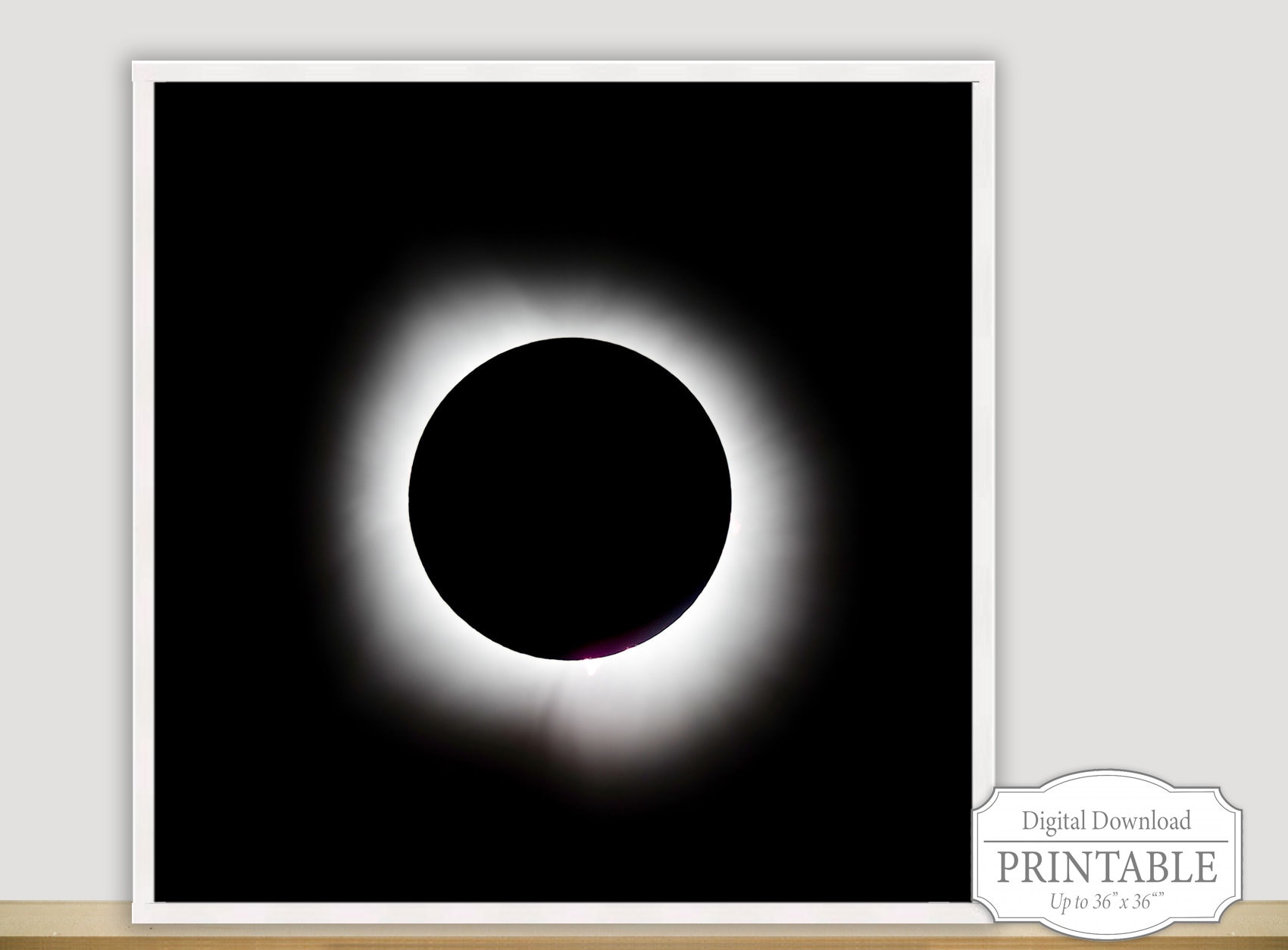 2024 Total Solar Eclipse Printable, Corona Eclipse Printable Download ...