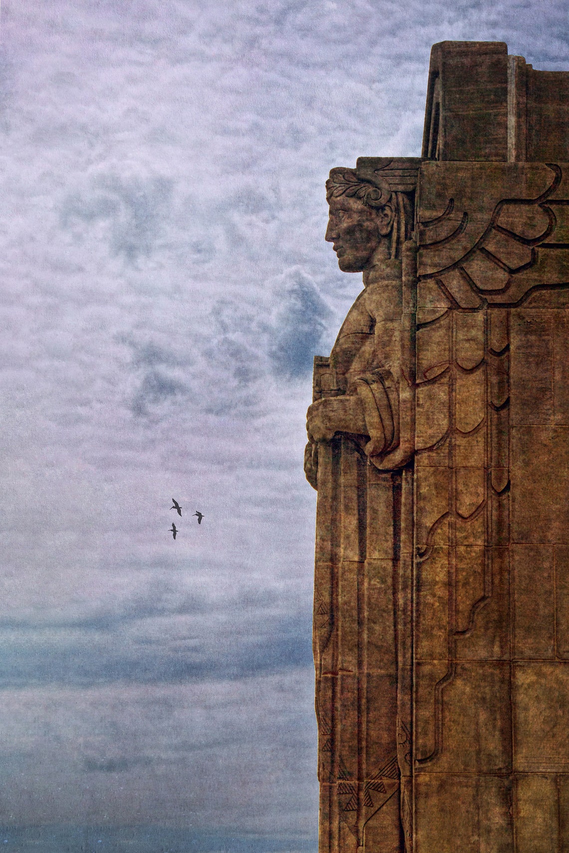 Cleveland Hope Memorial Bridge Guardian Photo Art Deco Print (digital ...