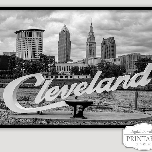 Cleveland Skyline - Etsy