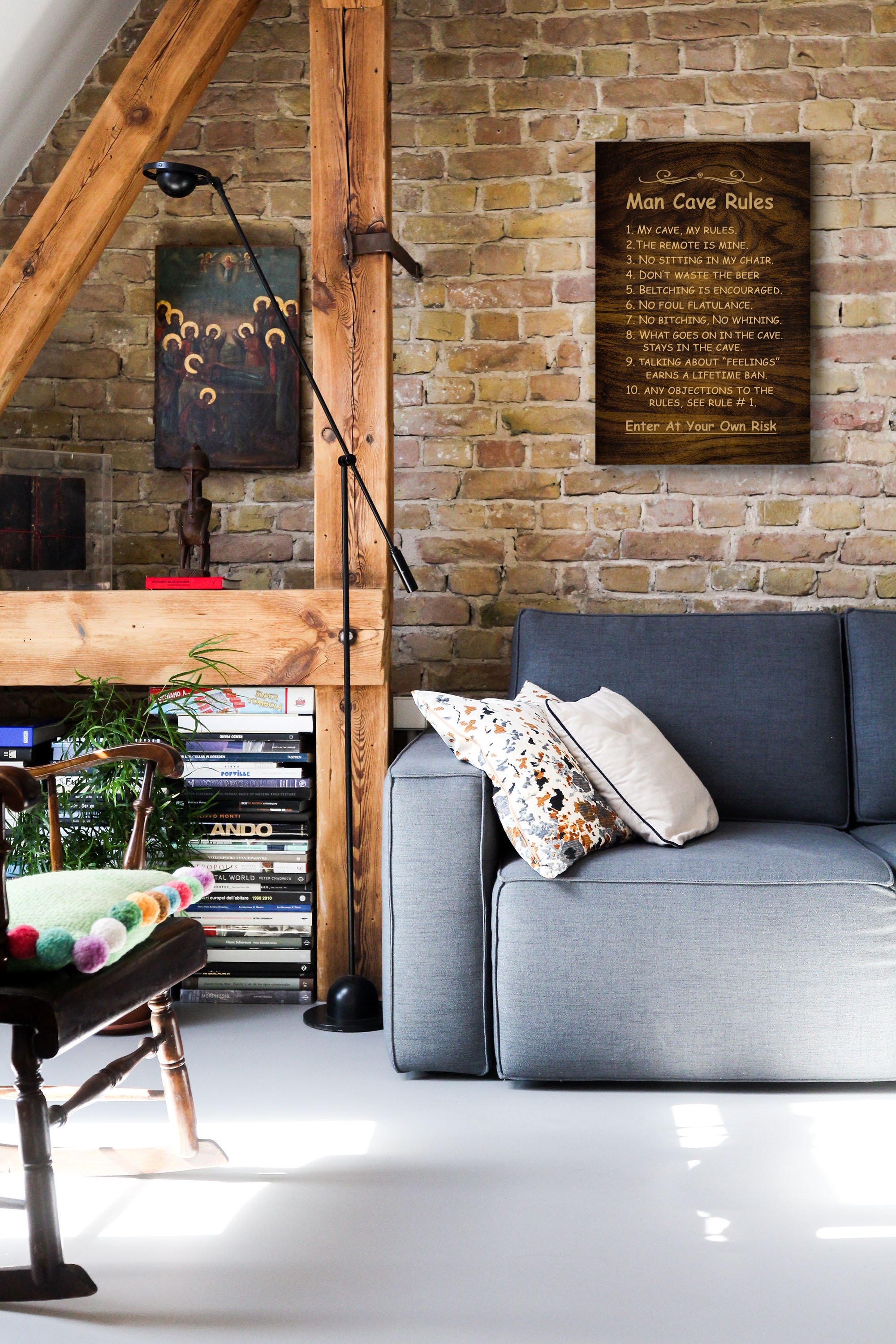 Printable Man Cave Rules Sign, Bar Wall Art Digital Download, Man Cave ...