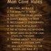 Printable Man Cave Rules Sign, Bar Wall Art Digital Download, Man Cave ...