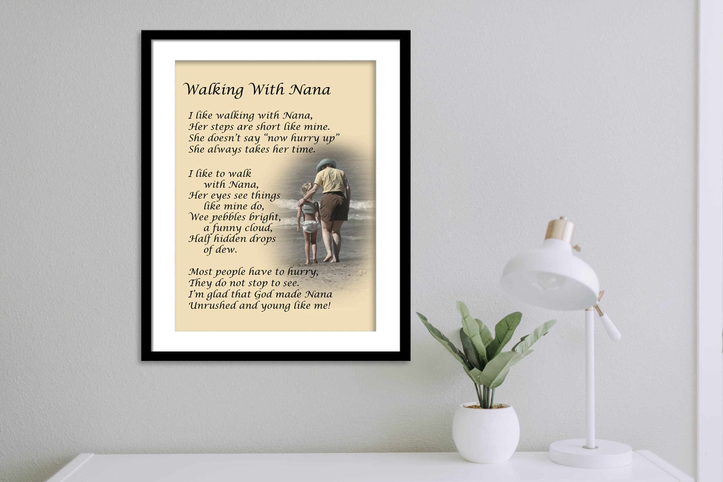 Walking With Nana Poem Print: Grandma Gift (digital Download) - Etsy