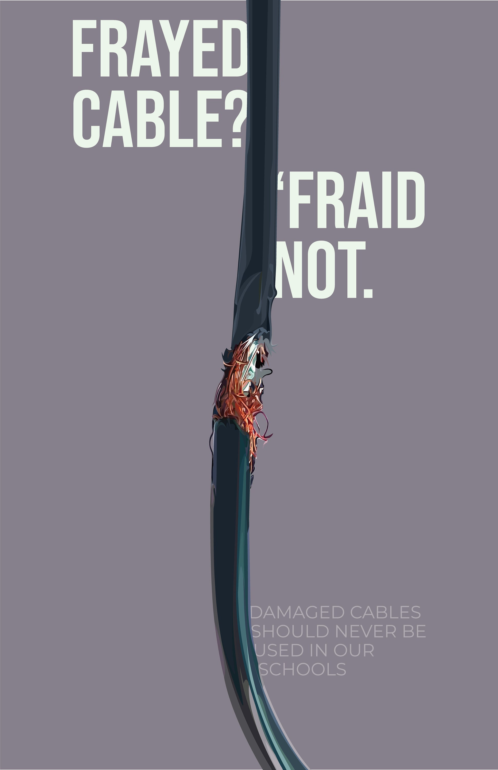 Frayed Cable? 'fraid Not. | Safety Poster - Etsy