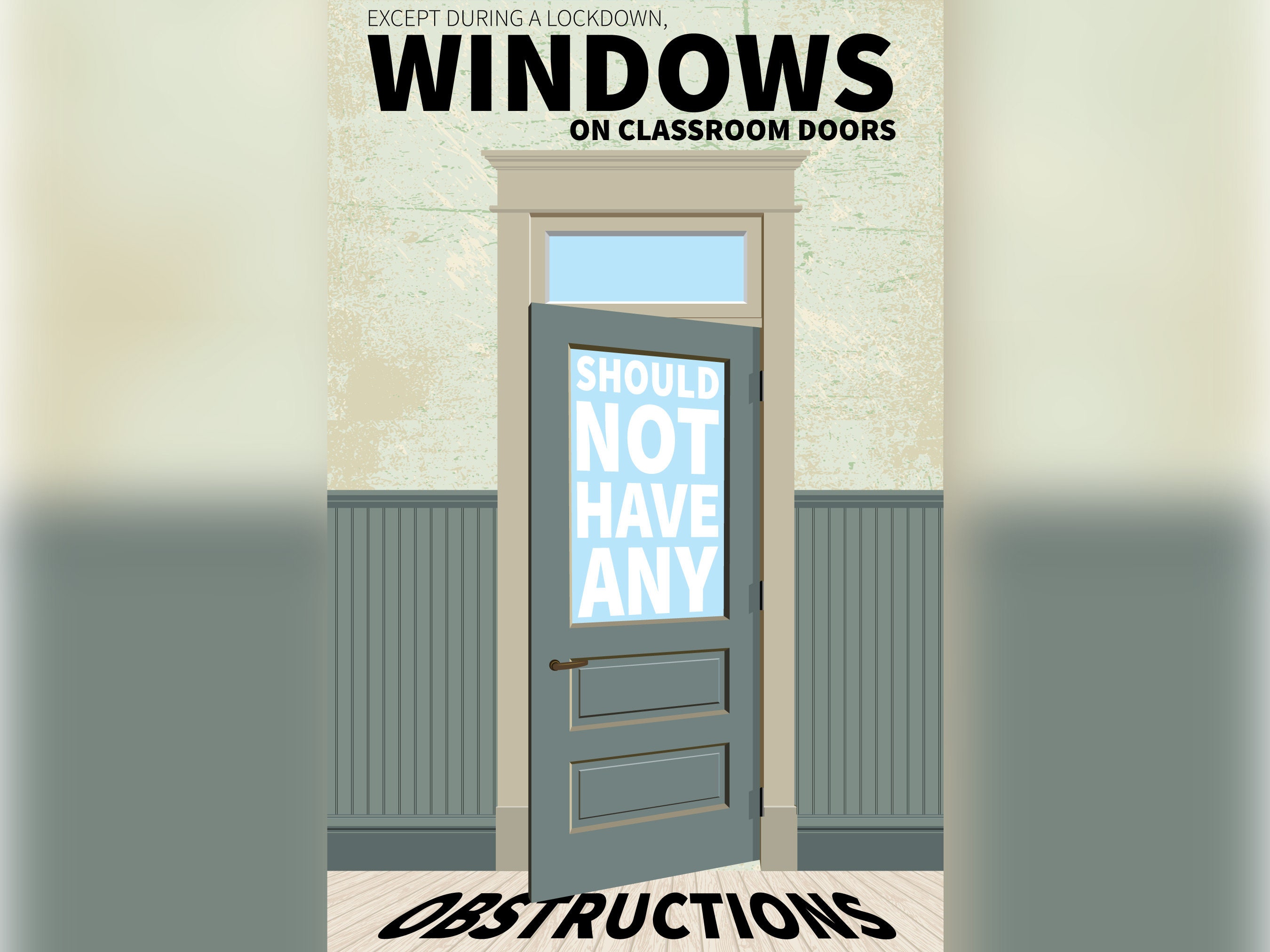 Window Obstruction | Safety Poster - Etsy