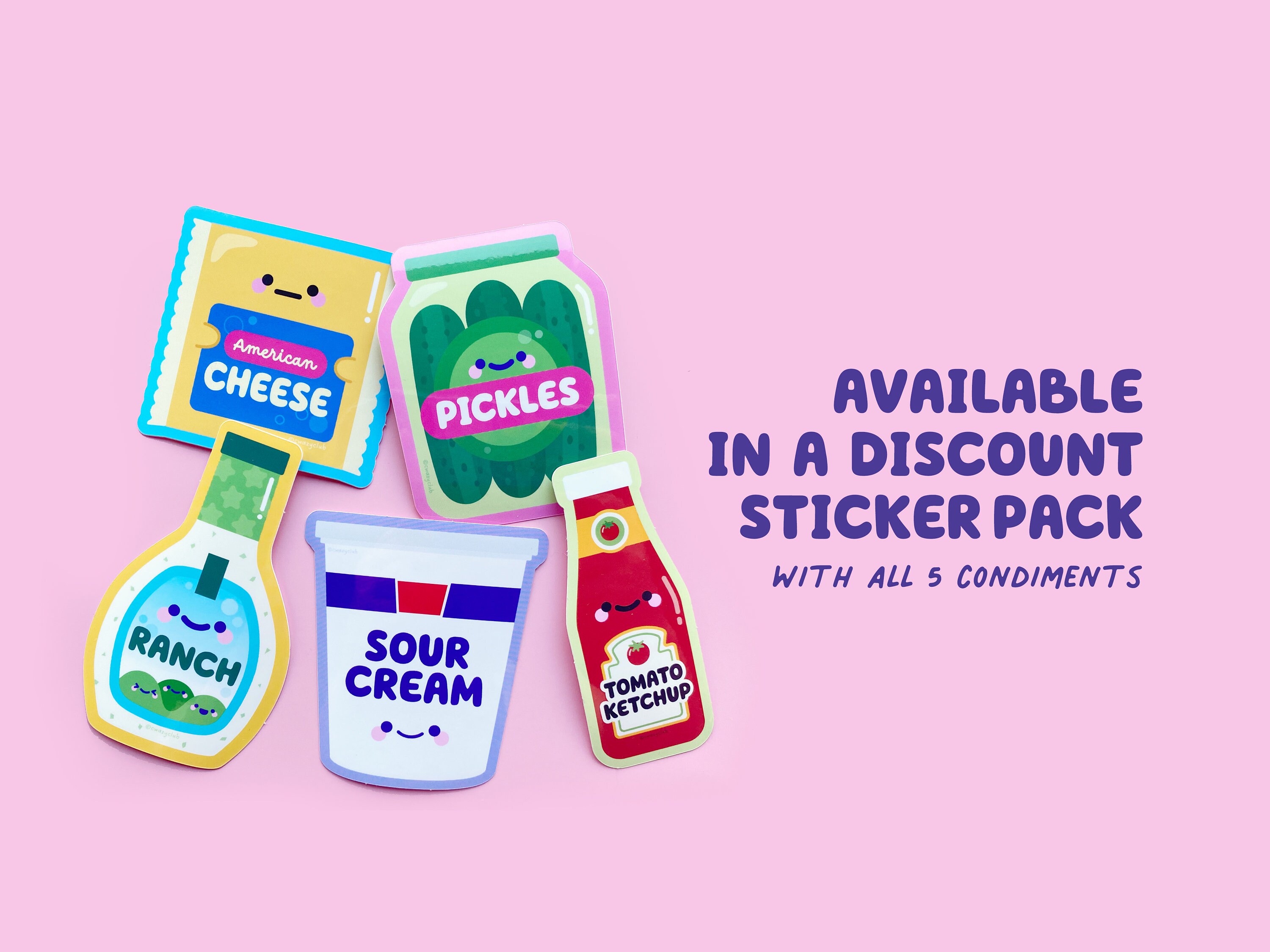 Sour Cream Vinyl Sticker Condiment Sticker Condiment Lover - Etsy