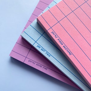 Small Library Card Notepad | 4x6 Notepad | Book Notepad | Aesthetic ...