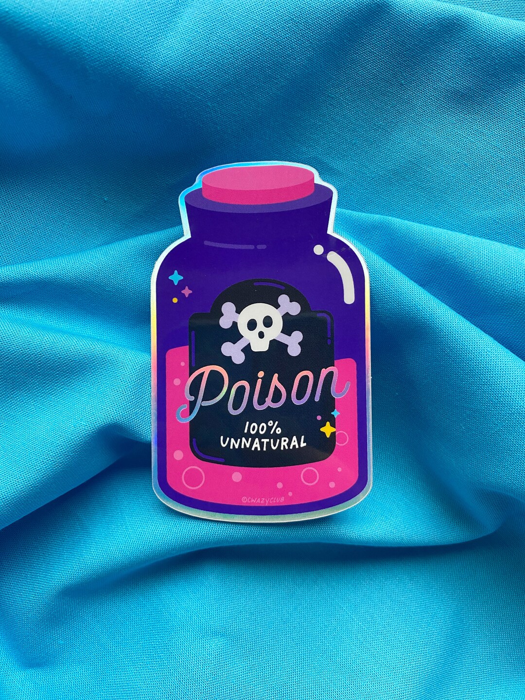 Poison Bottle Holographic Sticker | Poison Stickers | Apothecary ...