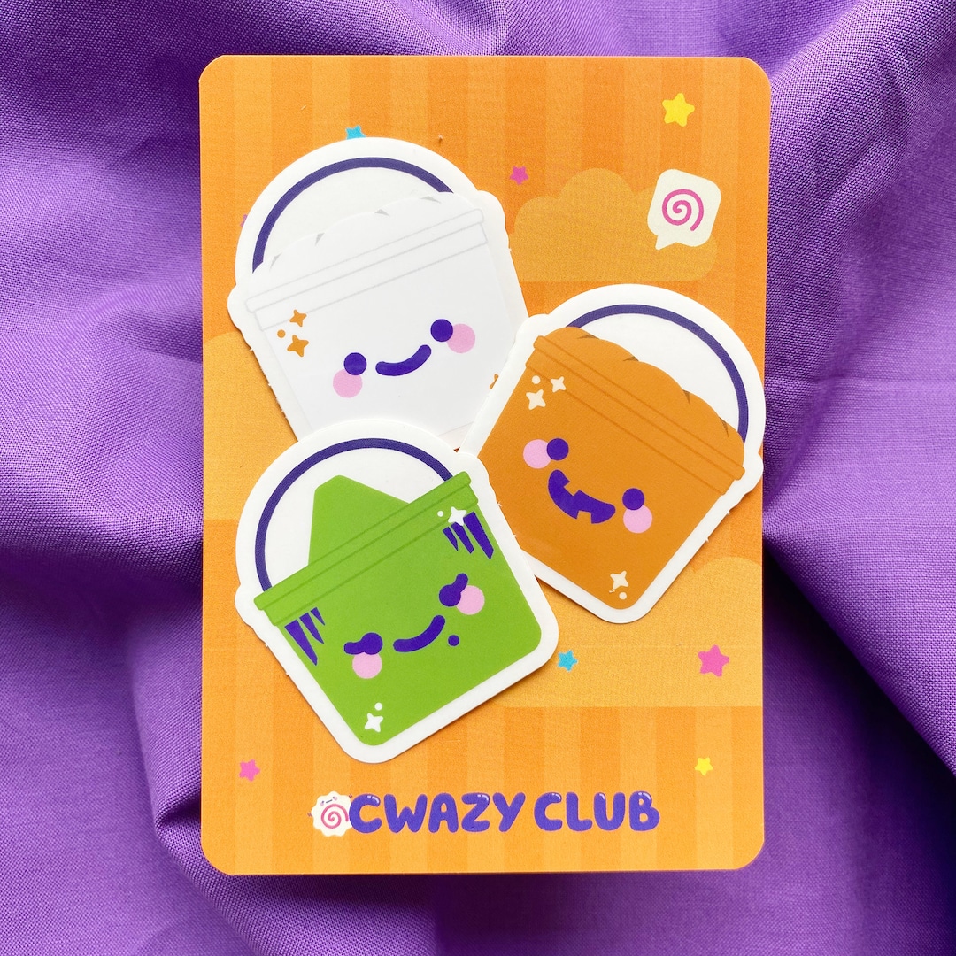 Classic Halloween Boo Bucket Clear Vinyl Sticker Pack | 3 Sticker Pack ...