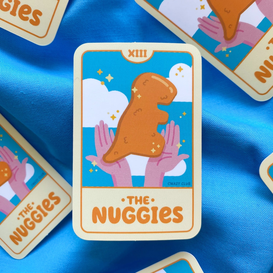 Tarot Chicken Nuggets MATTE Waterproof Sticker | Dino Nugget Sticker ...