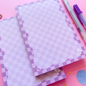 PURPLE Checkered Notepad | 4x6 Notepad | Aesthetic Notepad | Y2K ...