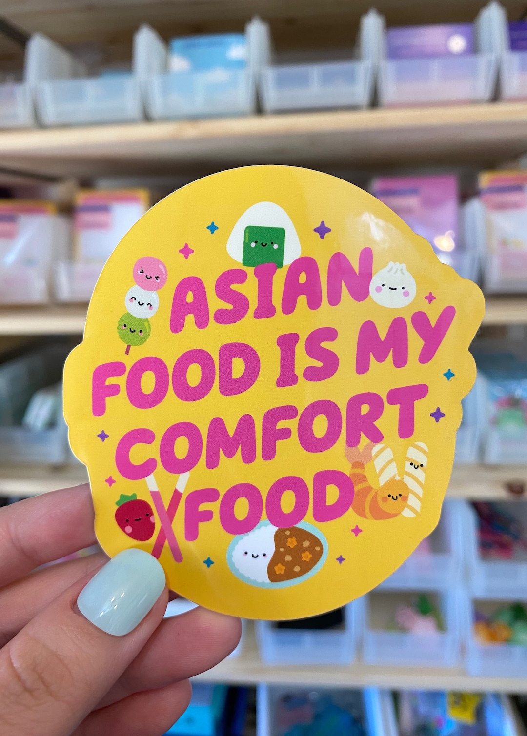Asian Comfort Food Sticker | Asian Food Stickers | Kawaii Food Sticker ...