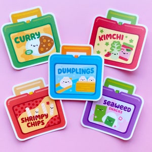 Asian Lunch Box WATER RESISTANT Sticker Bundle | Asian Food Stickers ...