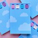 Blueberry Milk Sticky Notes 3x3 Sticky Notes Asian Notepad Asian ...
