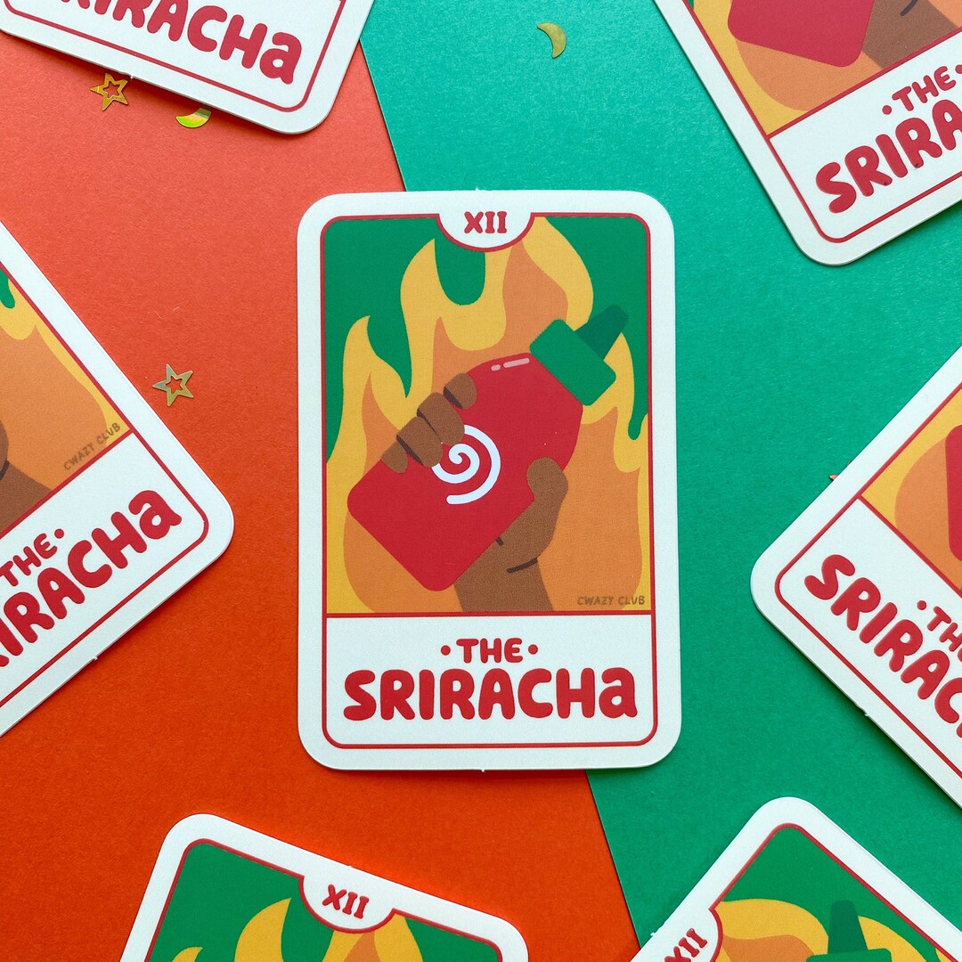 Tarot Sriracha MATTE Waterproof Sticker | Sriracha Sticker | Hot Sauce ...