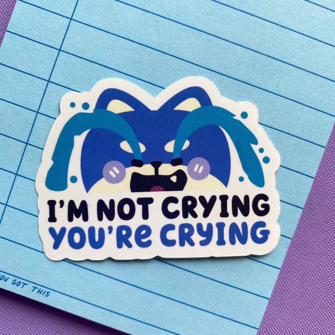 Crying Wolf Sticker | Crybaby Sticker | Sensitive Soul Sticker | Crying ...
