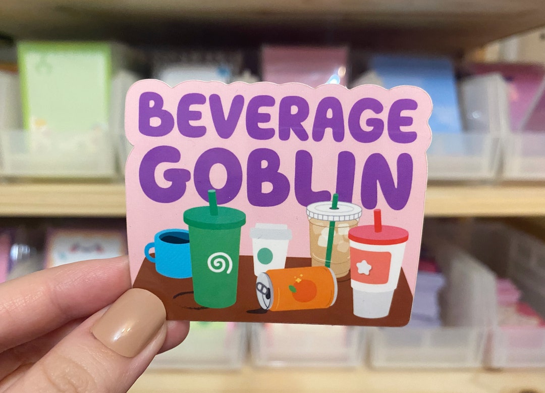Beverage Goblin Sticker | Drink Goblin Sticker | Drink Lover | Drink Lover Gift | Funny Sticker ...