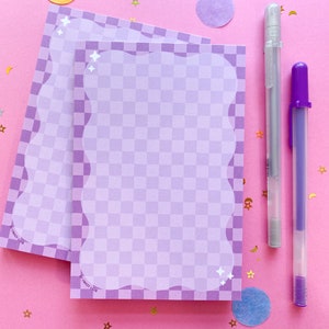 PURPLE Checkered Notepad | 4x6 Notepad | Aesthetic Notepad | Y2K ...