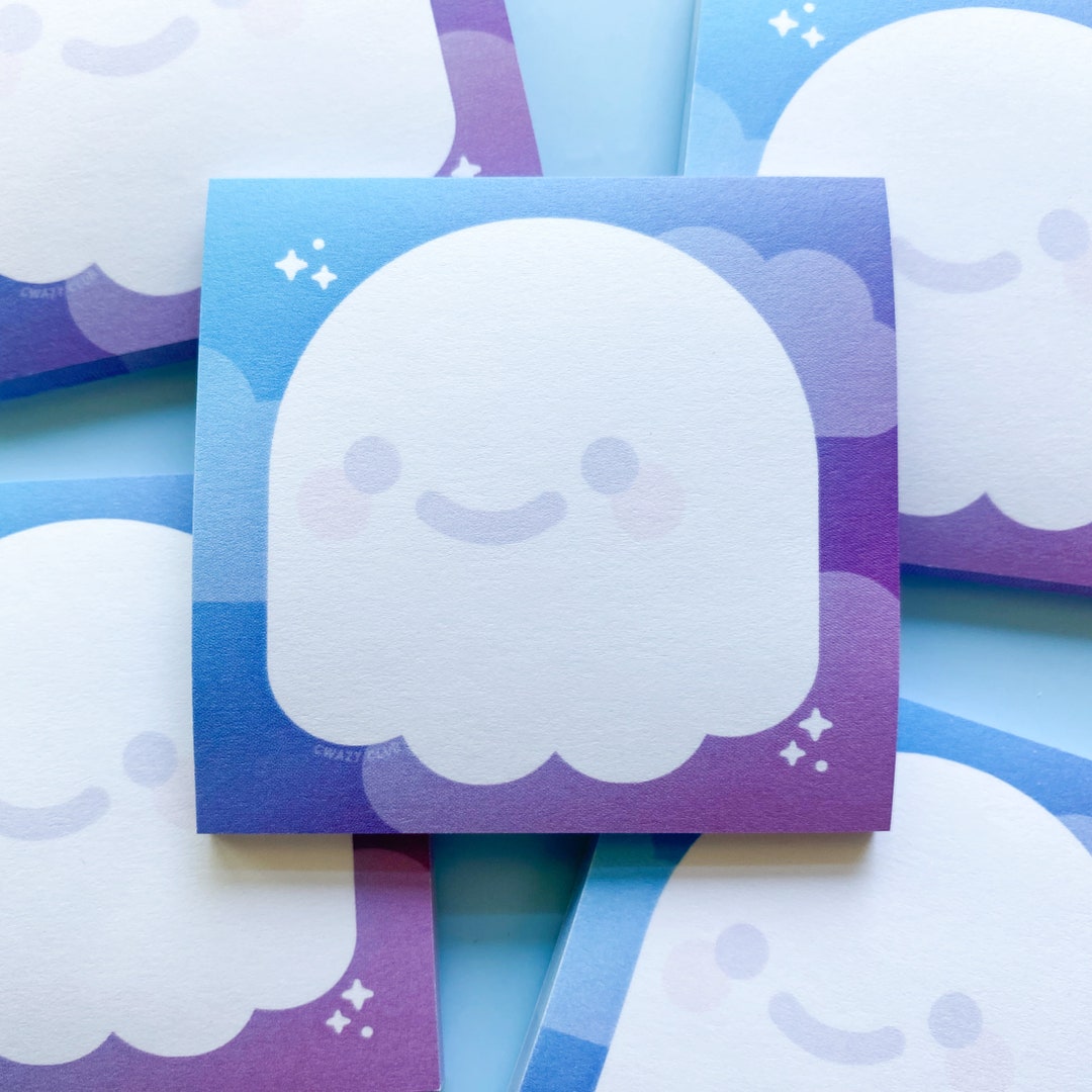 Ghost Halloween Sticky Notes | 3x3 Sticky Notes | Spooky Cute Halloween ...