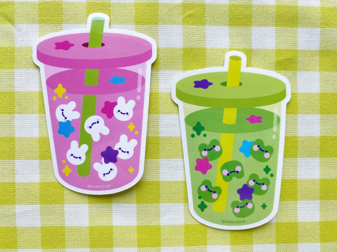 Spring Boba Stickers | Bunny Boba | Frog Boba | Frog Lovers Sticker ...
