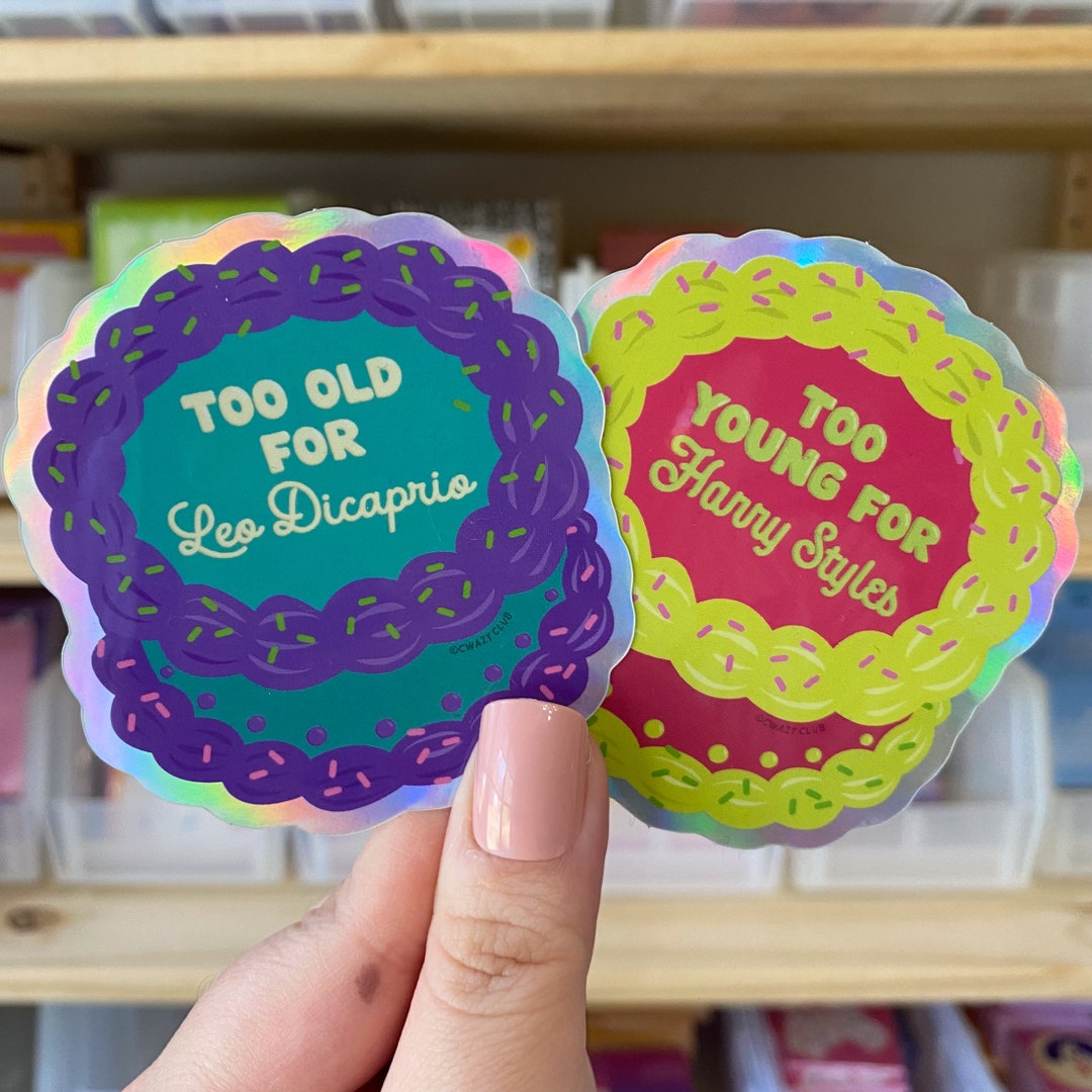 Funny Birthday Cake Holographic Sticker | Happy Birthday | Happy ...