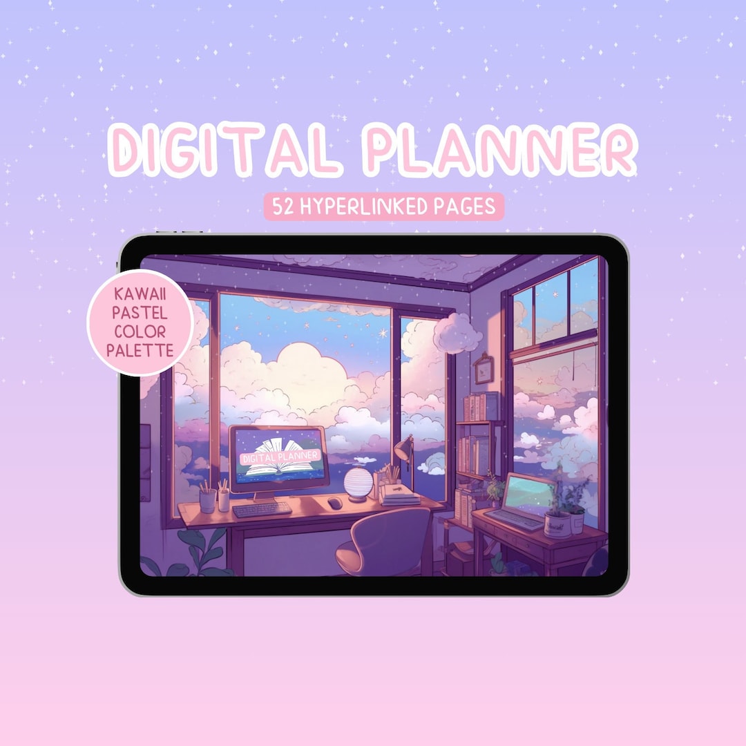 Digital All-in-one Life Planner 2025 & Undated ADHD Productivity Kawaii ...