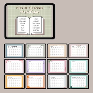 Cozy Digital Goodnotes Planner Undated Daily Weekly Monthly Cottagecore ...