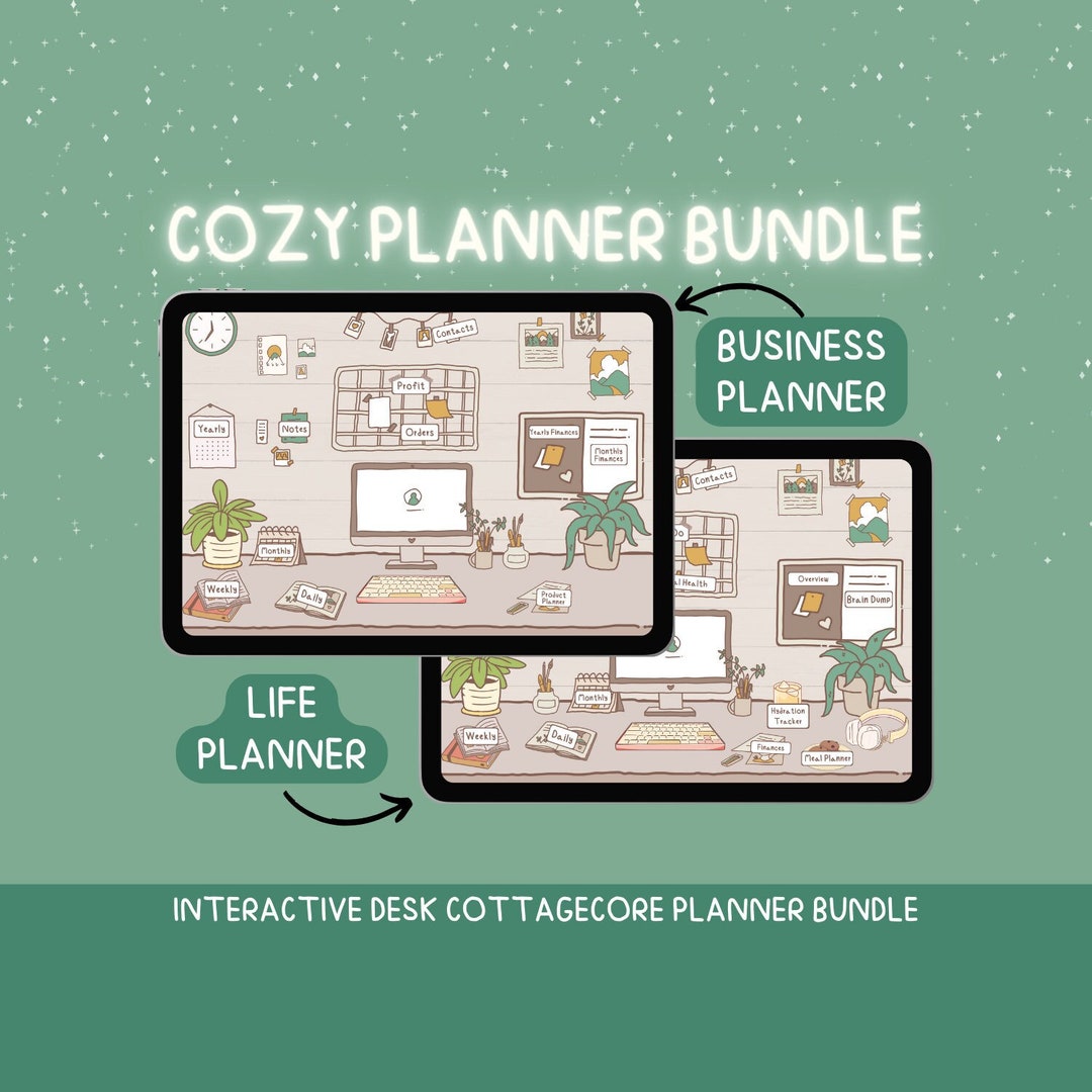 Cozy Planner Bundle Life Planner Small Business Organizer Digital ...