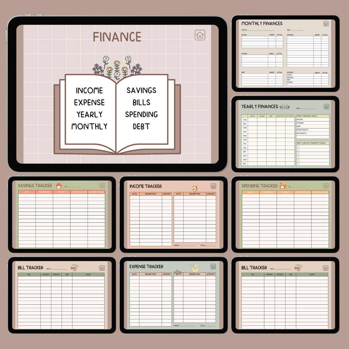 Cozy Planner Bundle Life Planner Small Business Organizer Digital ...