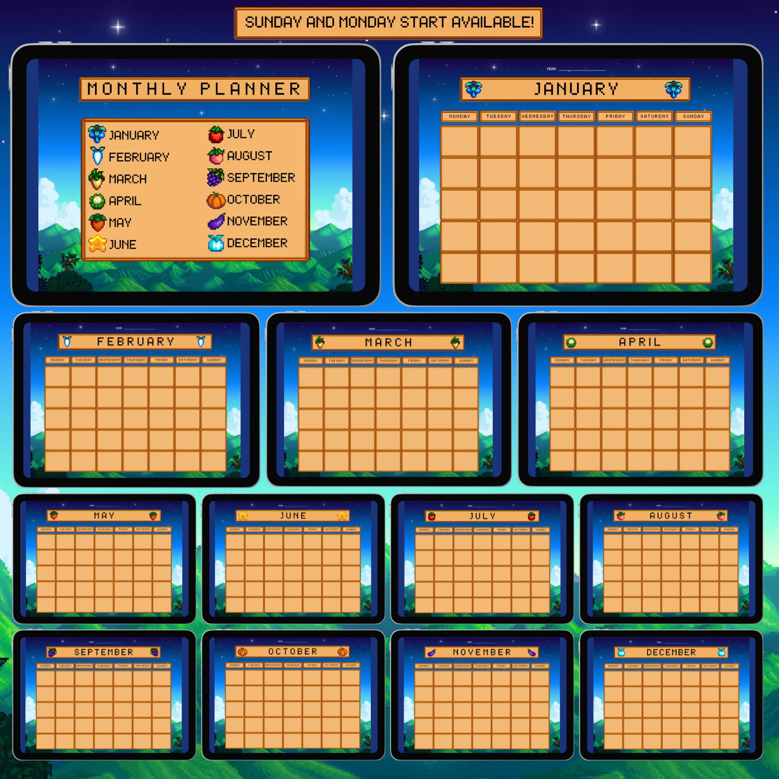 Stardew Valley Digital Life Planner Goodnotes Notability Financial Mood ...