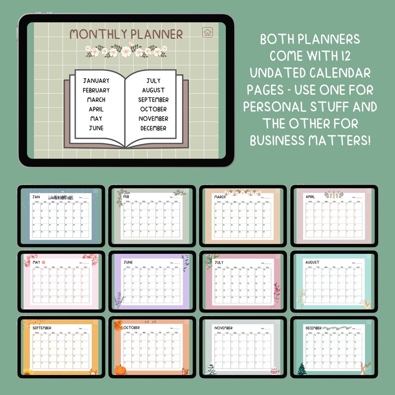 Cozy Planner Bundle Life Planner Small Business Organizer Digital ...