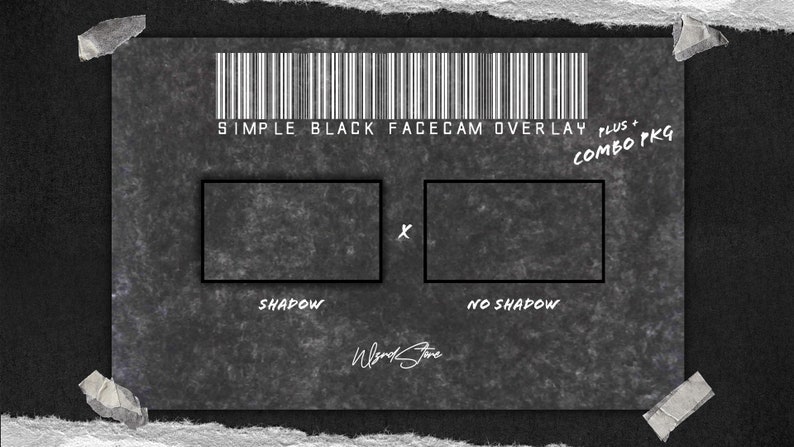Black Facecam Overlay Combo Package for Streaming - 2 Pack Webcam Frame ...