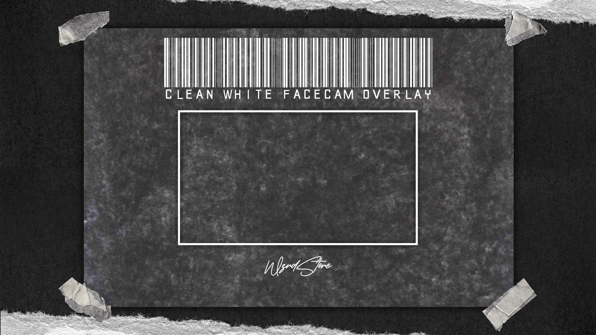 White Facecam Overlay for Streaming - Clean Professional Minimalist ...