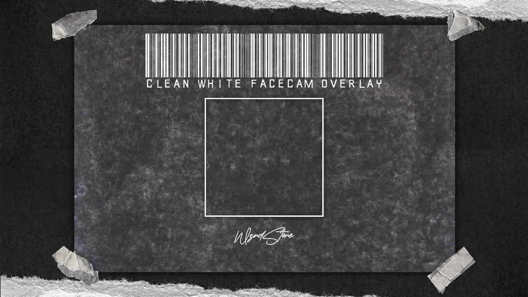 White Square Facecam Overlay for Streaming - Clean Professional ...