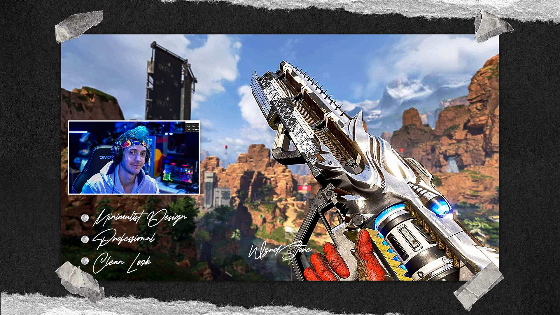 White Facecam Overlay for Streaming - Clean Professional Minimalist ...