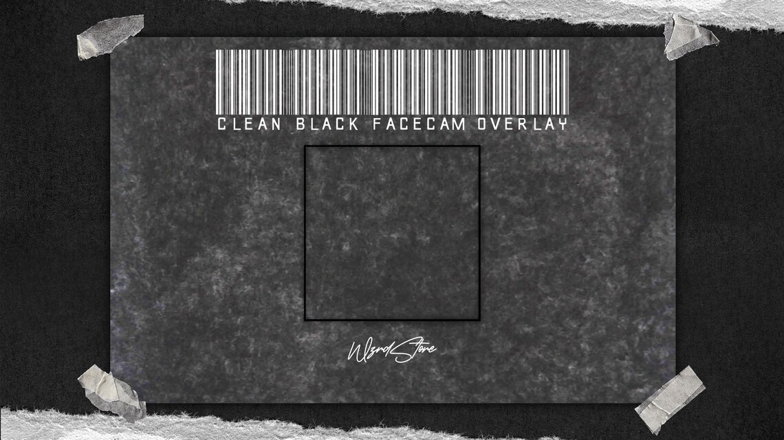 Black Square Facecam Overlay for Streaming - Clean Professional ...