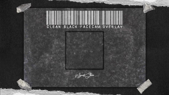 Black Square Facecam Overlay for Streaming Clean - Etsy Ireland